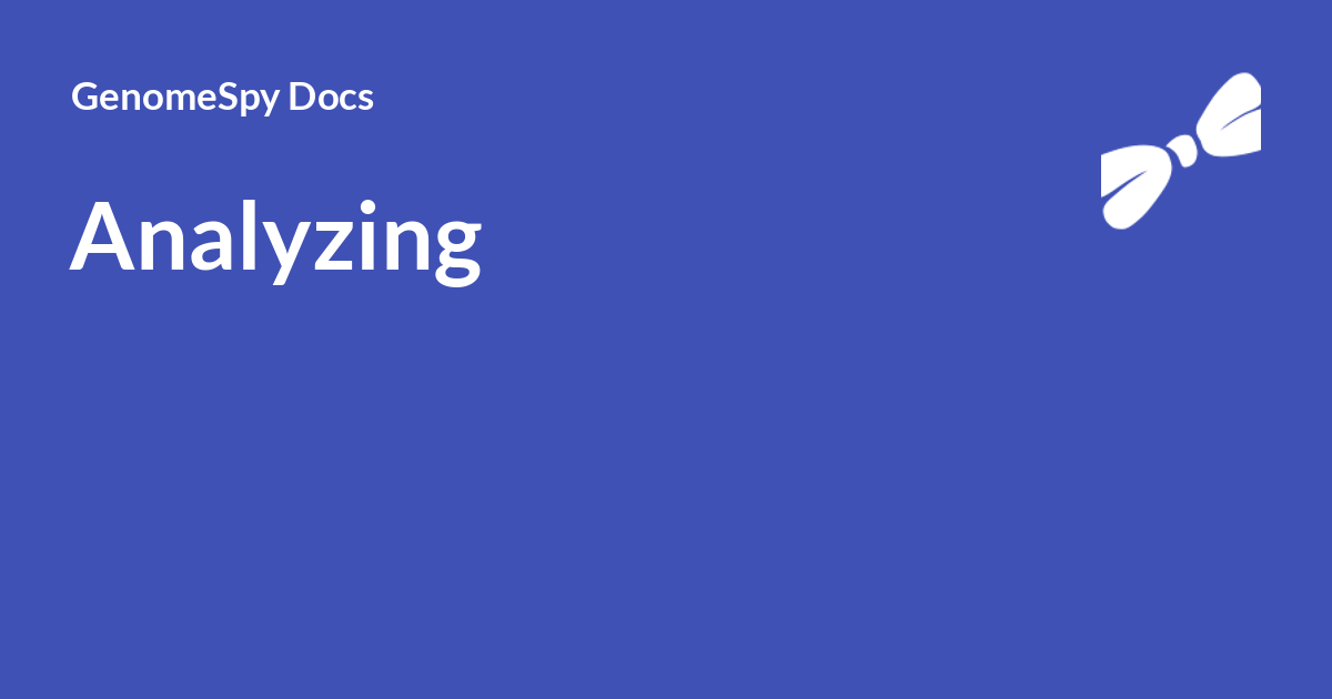 Analyzing - GenomeSpy Docs